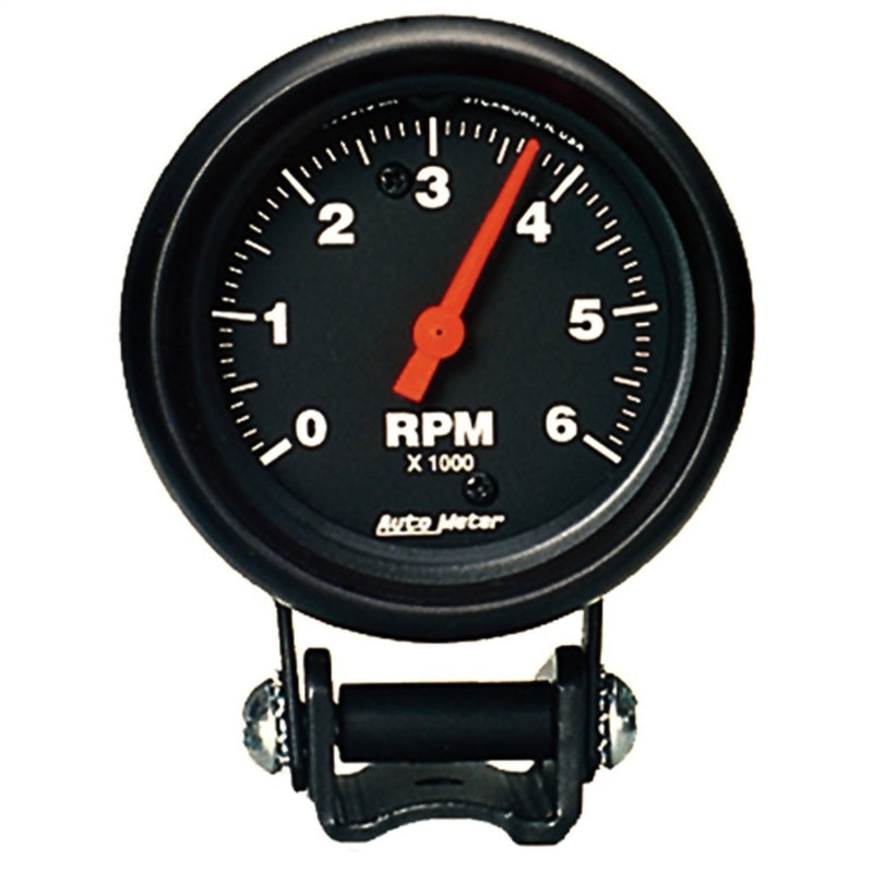 Autometer Black 2 5/8 inch 6000 rpm Tachometer Mini Tach Gauge ...