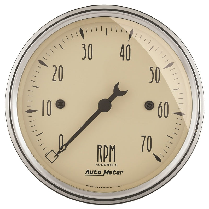 Autometer 3-1/8in Antique Beige In-Dash 7K RPM Tachometer Gauge ...